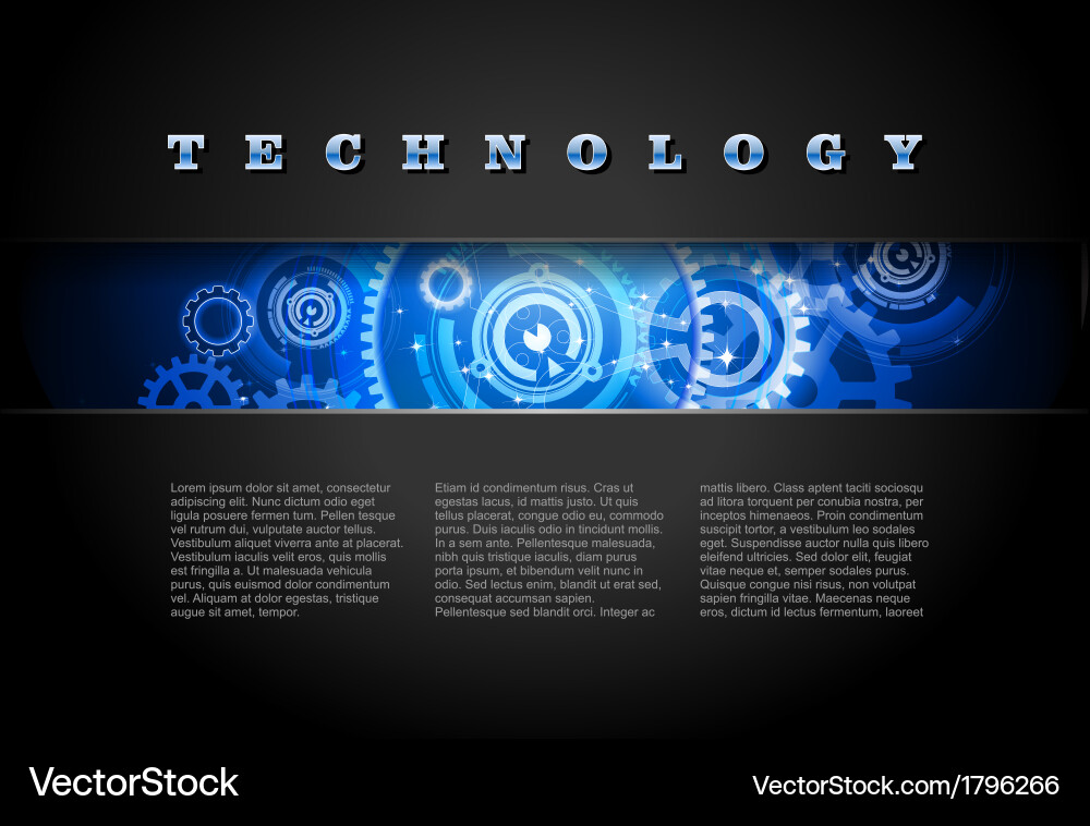 Techno Background Blue Royalty Free Vector Image