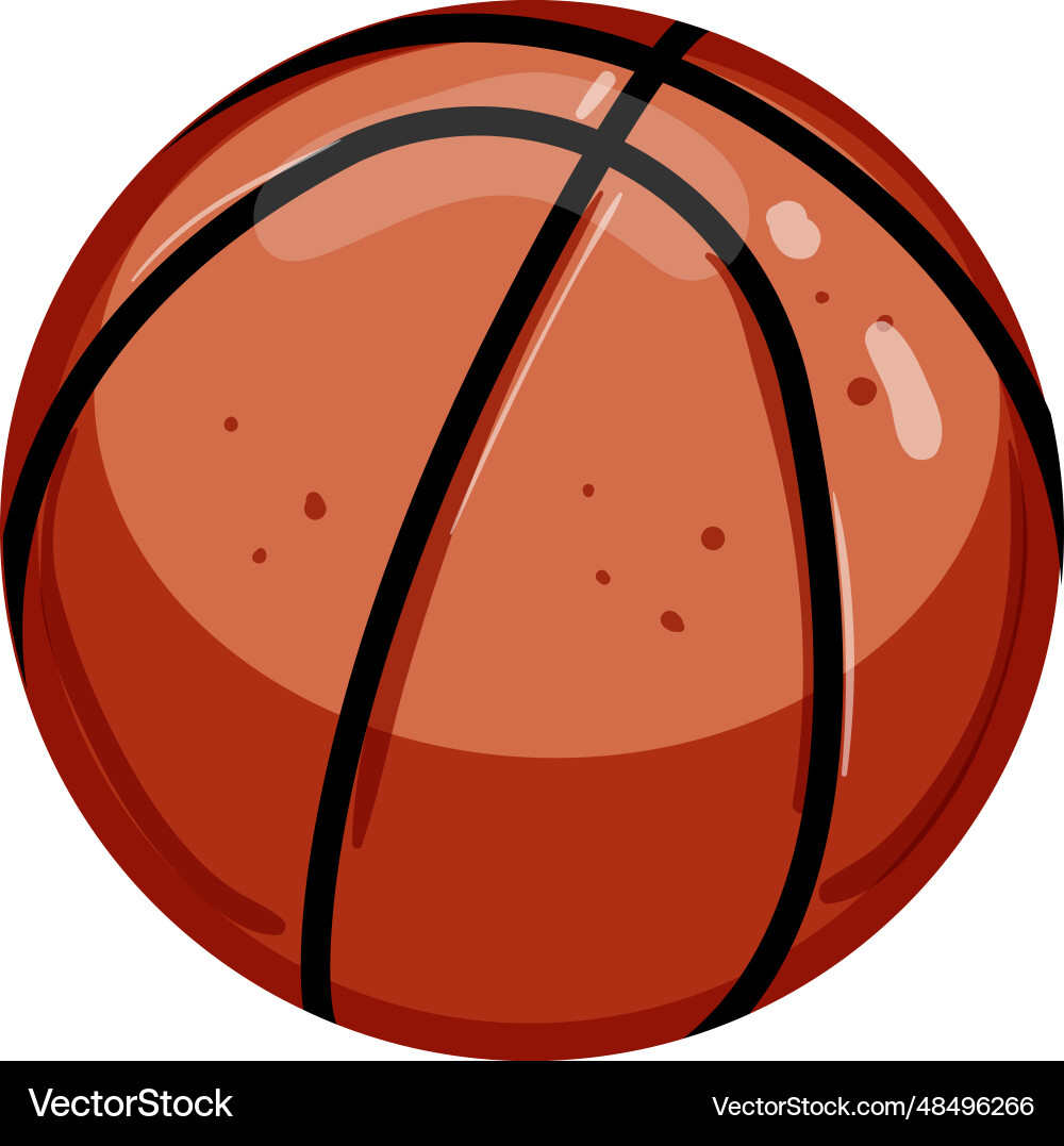 Texture basketball ball cartoon Royalty Free Vector Image