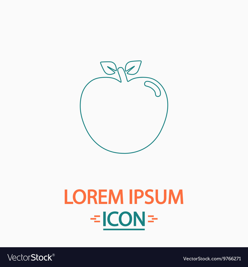 Apple computer symbol Royalty Free Vector Image