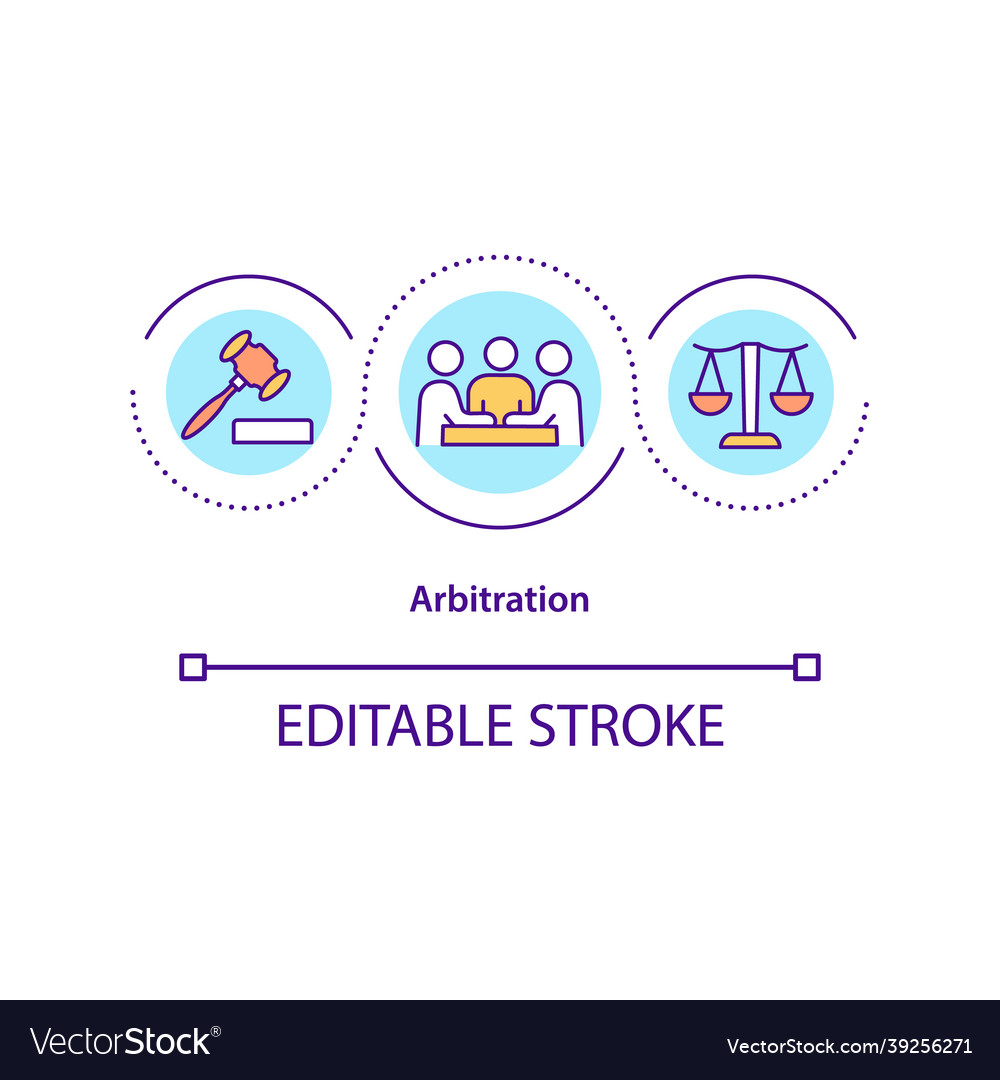 Arbitration concept icon Royalty Free Vector Image