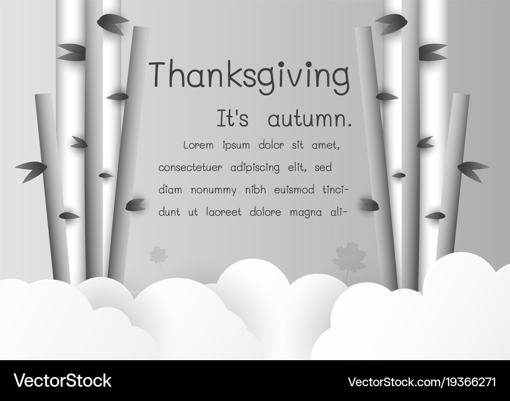 Background for happy thanksgiving in paper cut Vector Image
