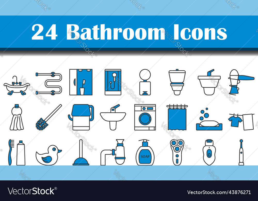 Bathroom icon set Royalty Free Vector Image - VectorStock