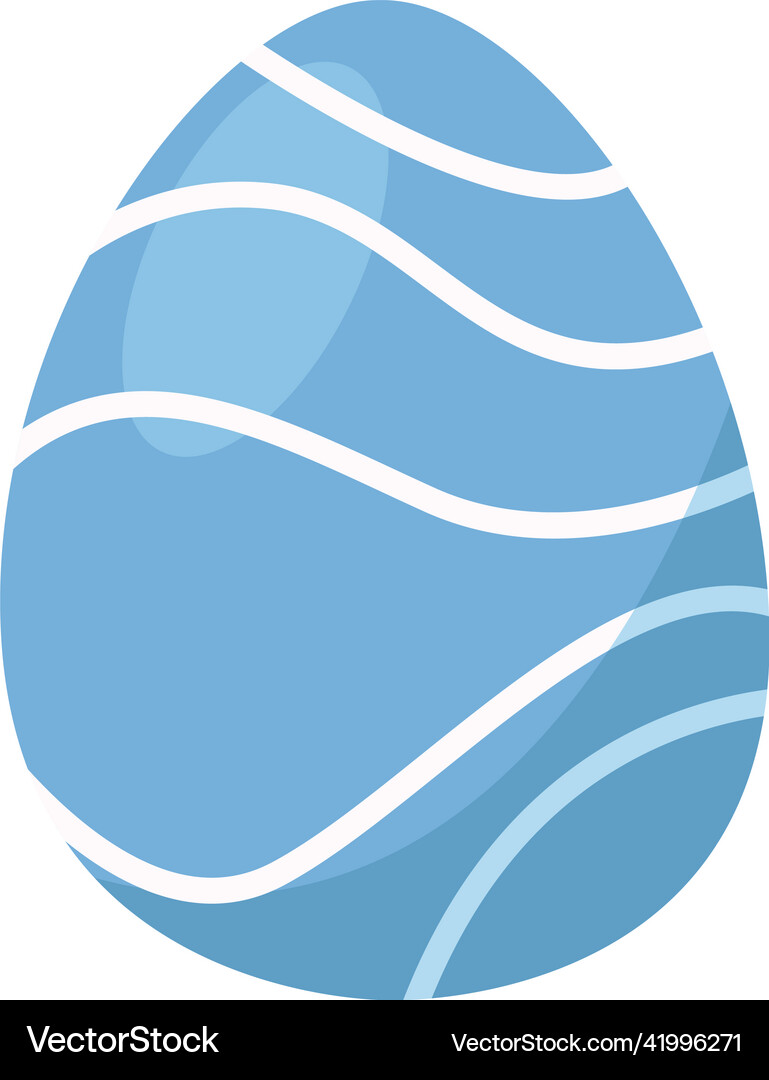 Blue easter egg Royalty Free Vector Image - VectorStock