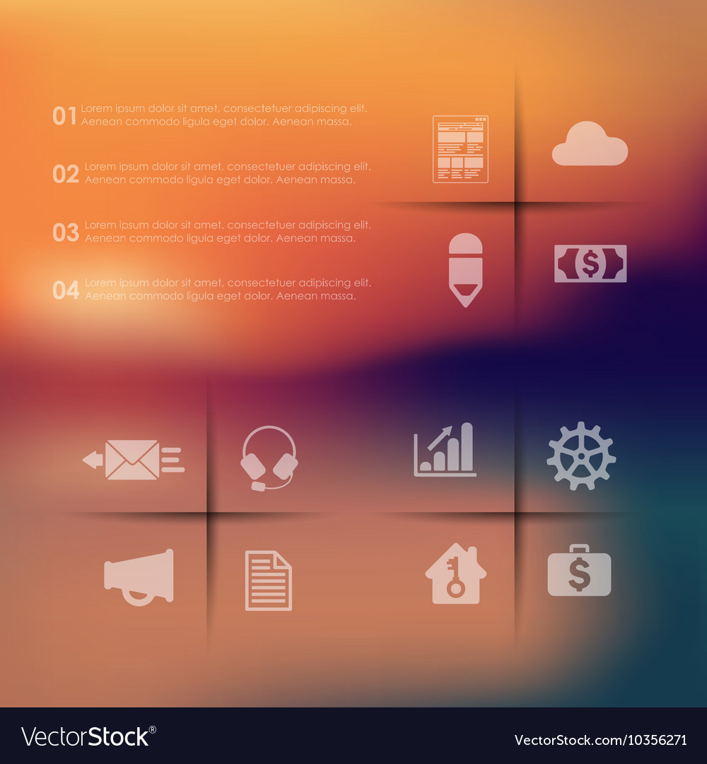 Business infographic with unfocused background Vector Image Business infographic with unfocused background Vector Image