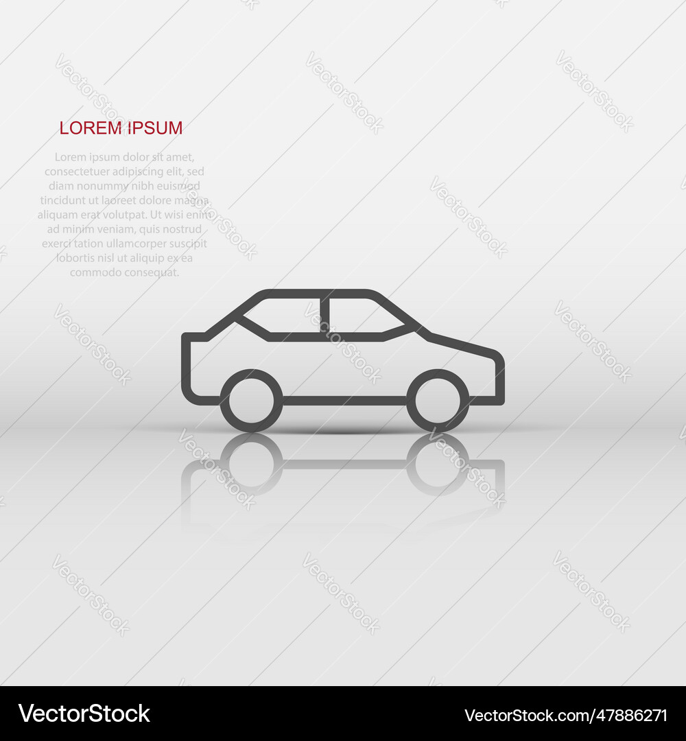 Car icon in flat style automobile vehicle Vector Image
