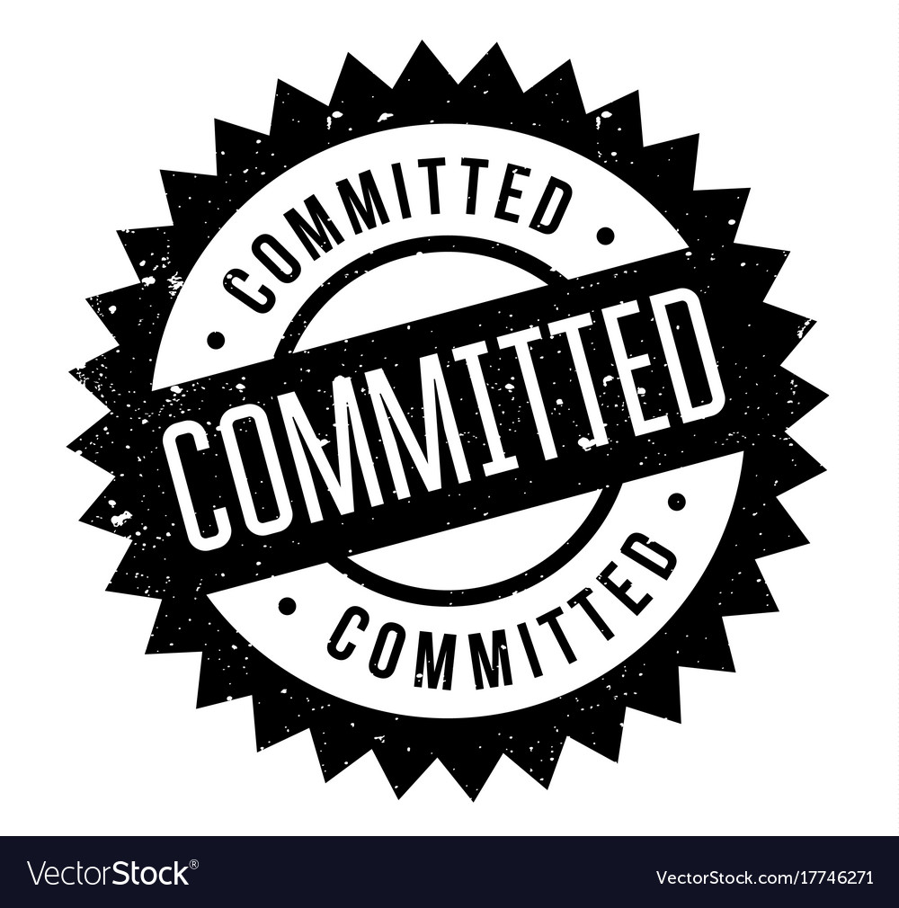 Committed rubber stamp Royalty Free Vector Image