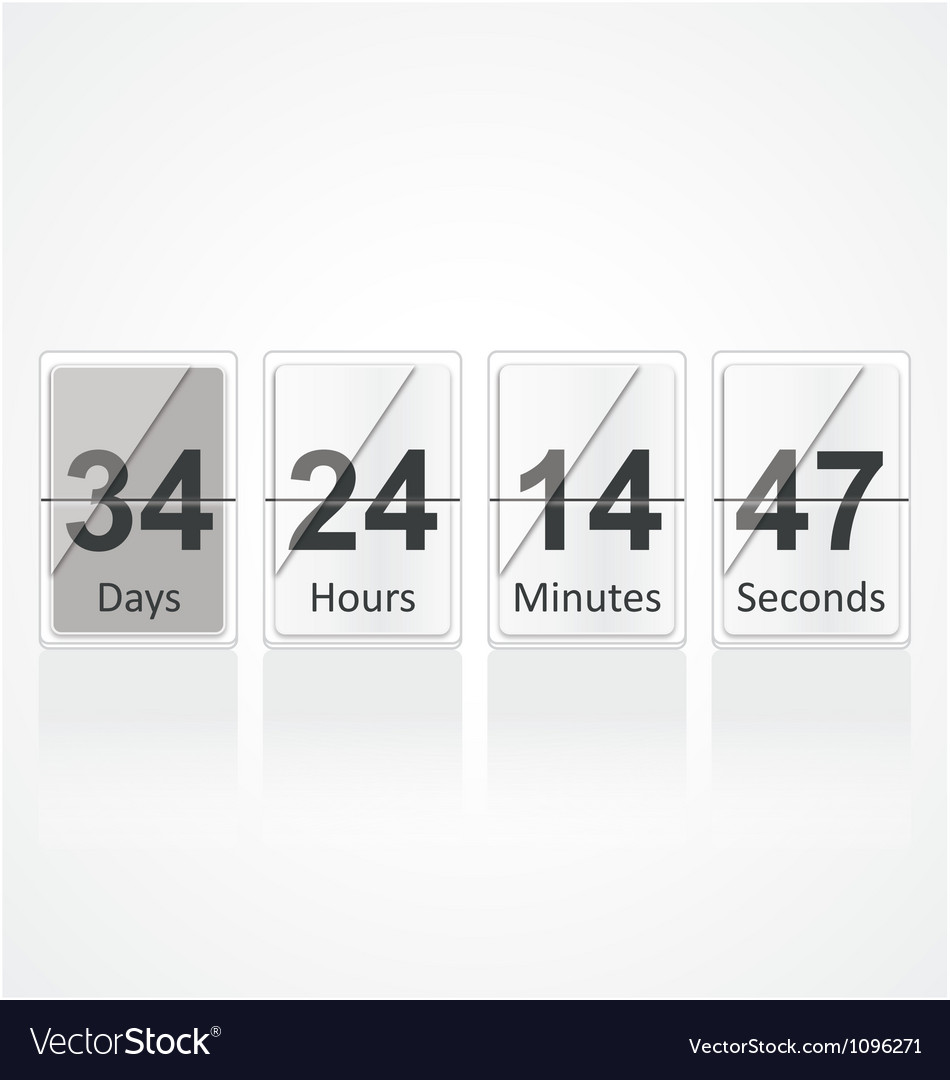 Countdown 1 Royalty Free Vector Image - VectorStock