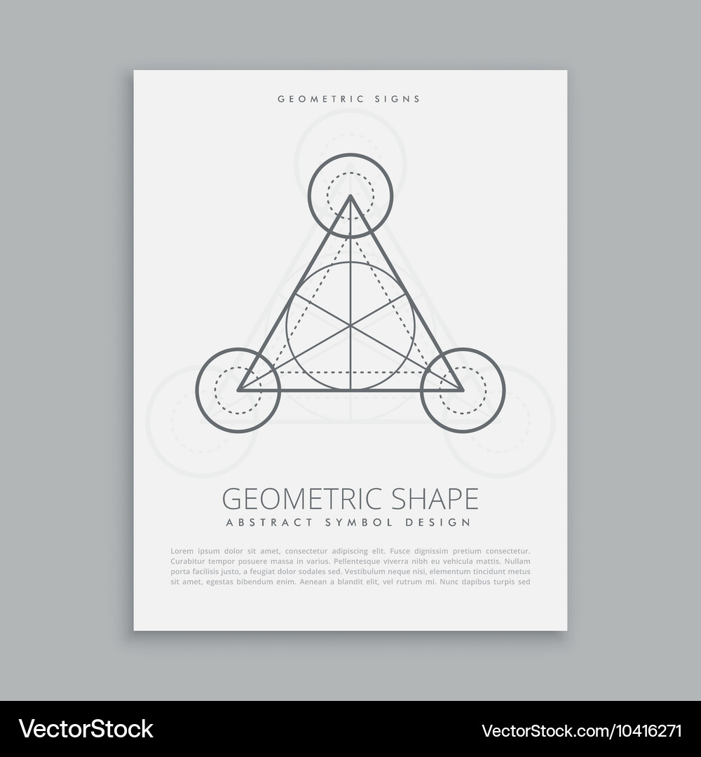 Sacred geometric alchemy symbol poster Royalty Free Vector