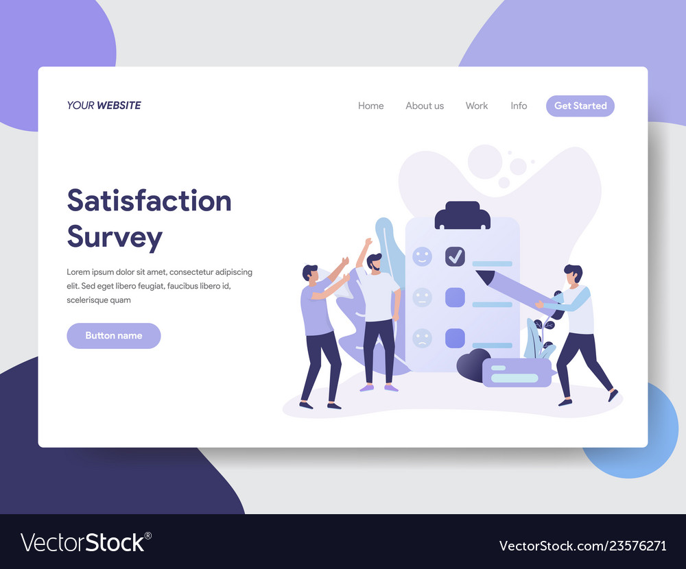 Satisfaction survey Royalty Free Vector Image - VectorStock