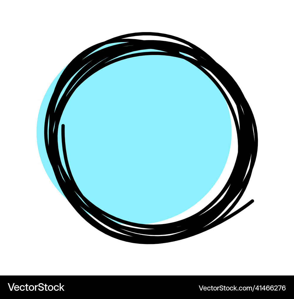 Abstract color circle as line drawing on white Vector Image