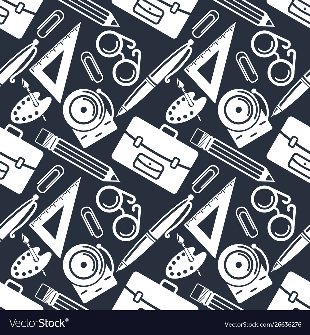 Back to school seamless pattern Royalty Free Vector Image