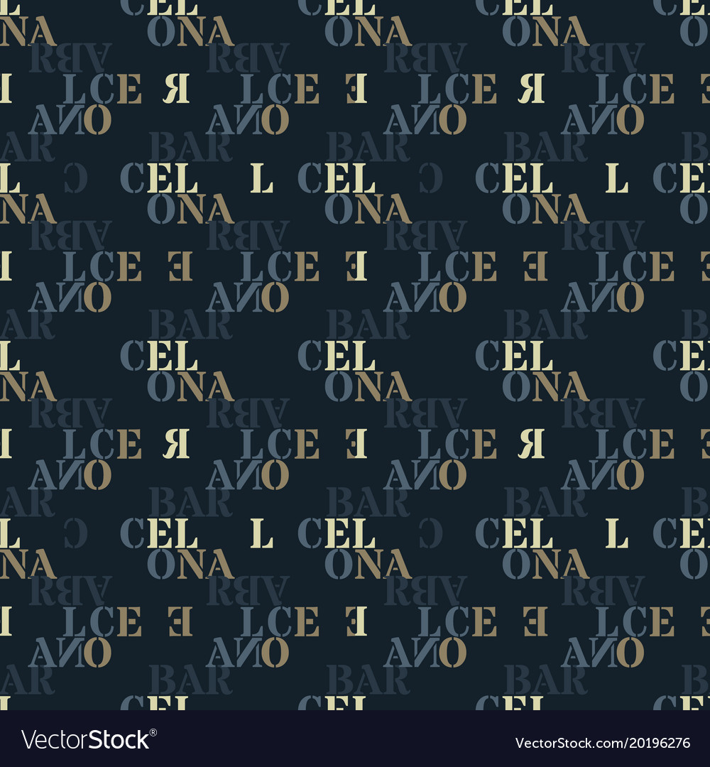 Barcelona seamless pattern Royalty Free Vector Image