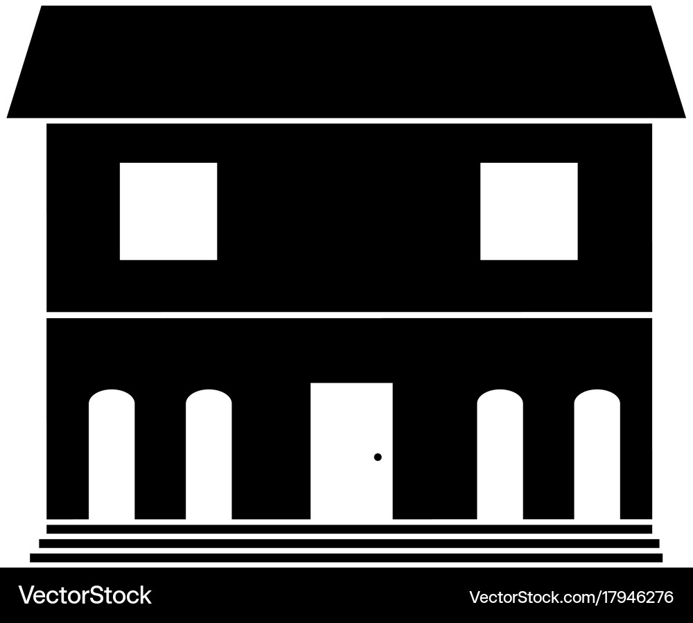 Beautiful house building isolated icon Royalty Free Vector
