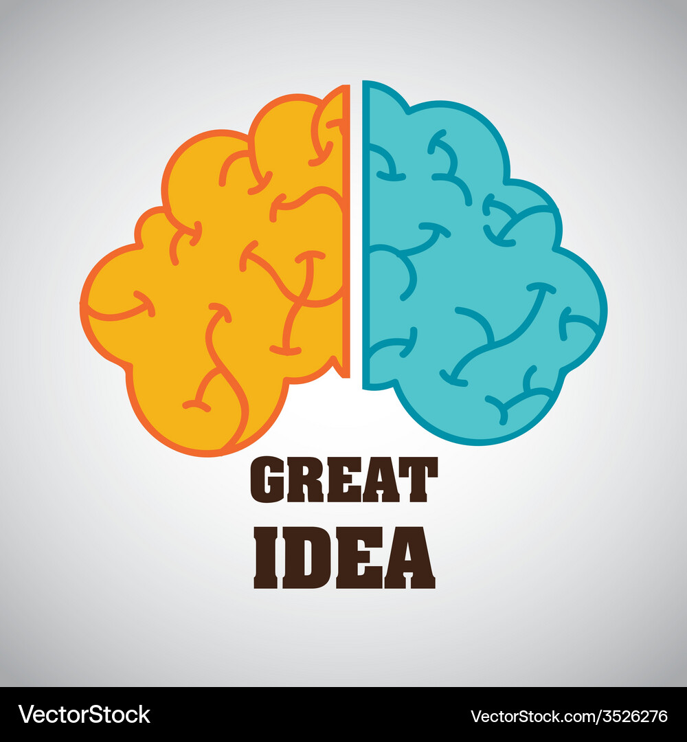 Creative brain design Royalty Free Vector Image