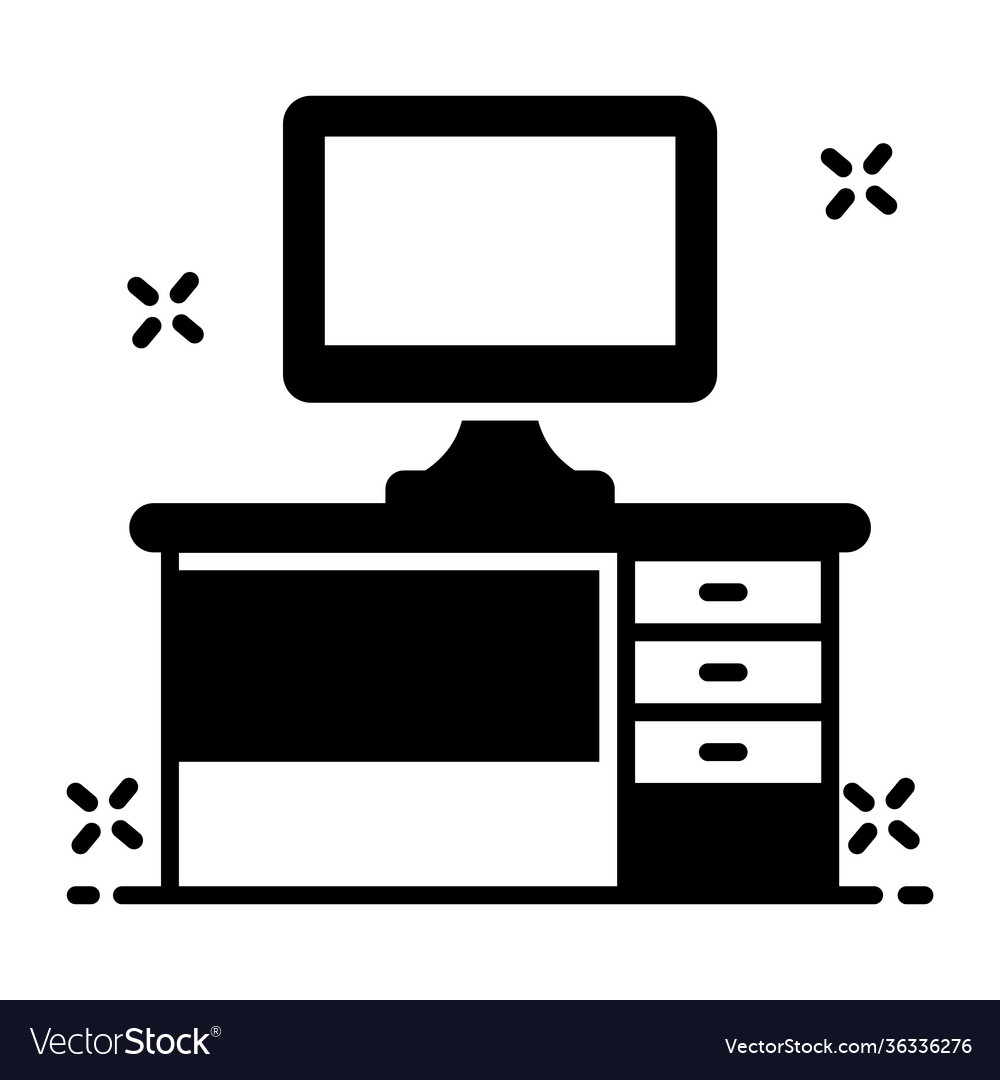 Desk Royalty Free Vector Image - VectorStock