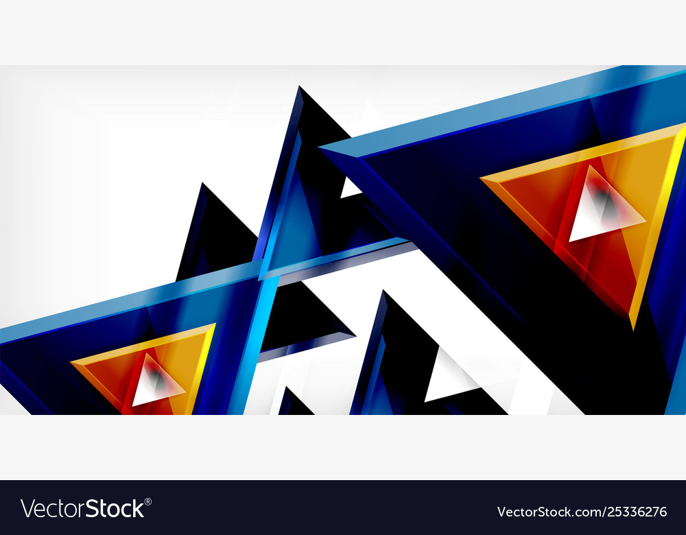 Dynamic triangle composition abstract background Vector Image