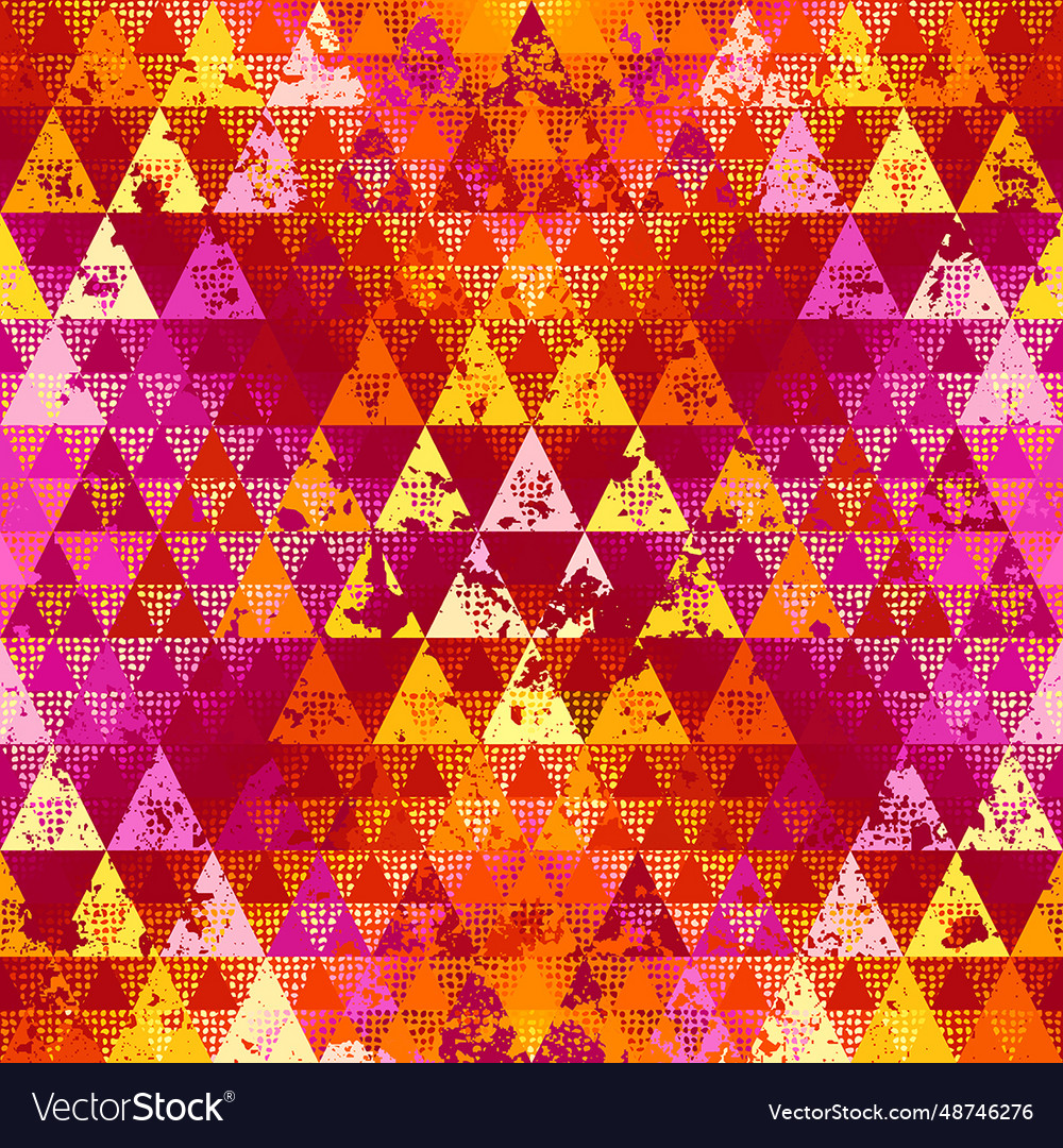 Geometric abstract triangles pattern seamless Vector Image