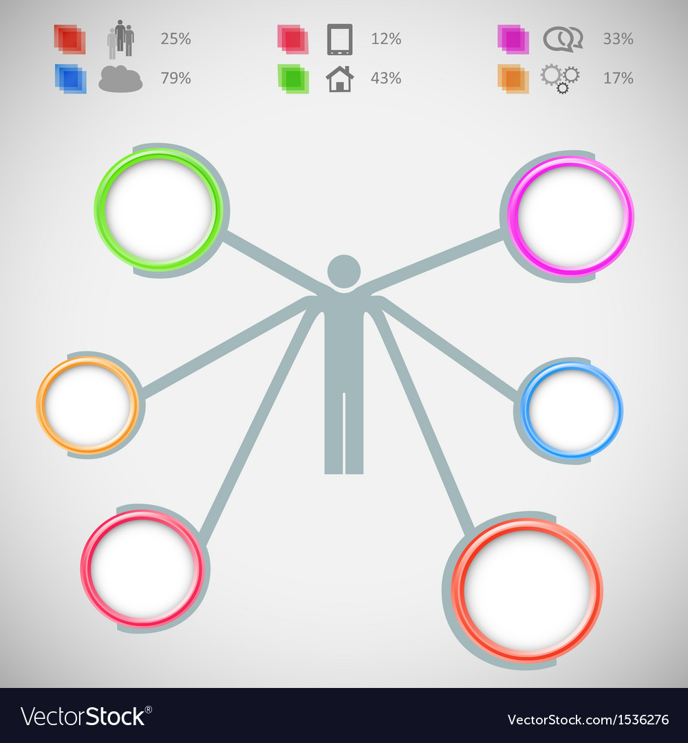 Infographic data presentation template Royalty Free Vector