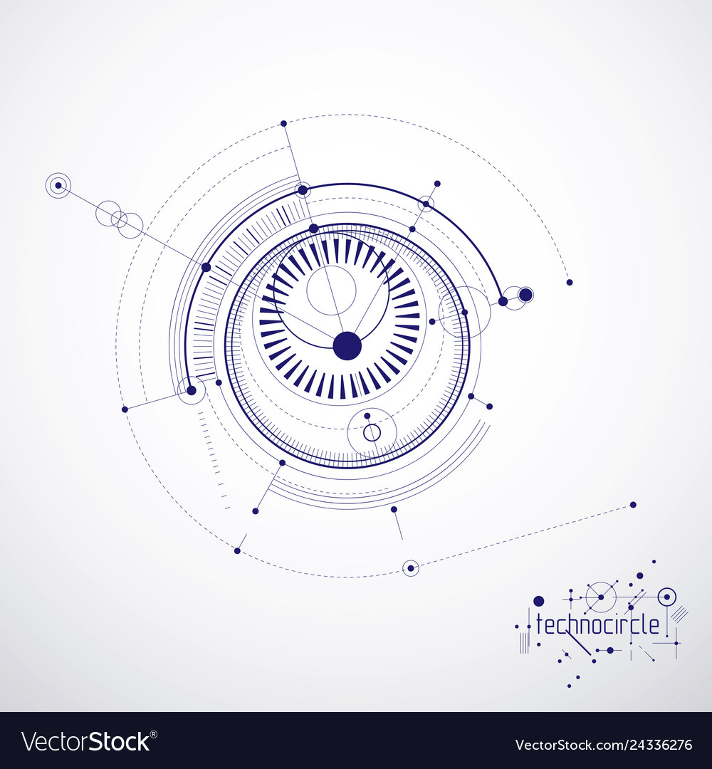 Mechanical engineering technology abstract Vector Image