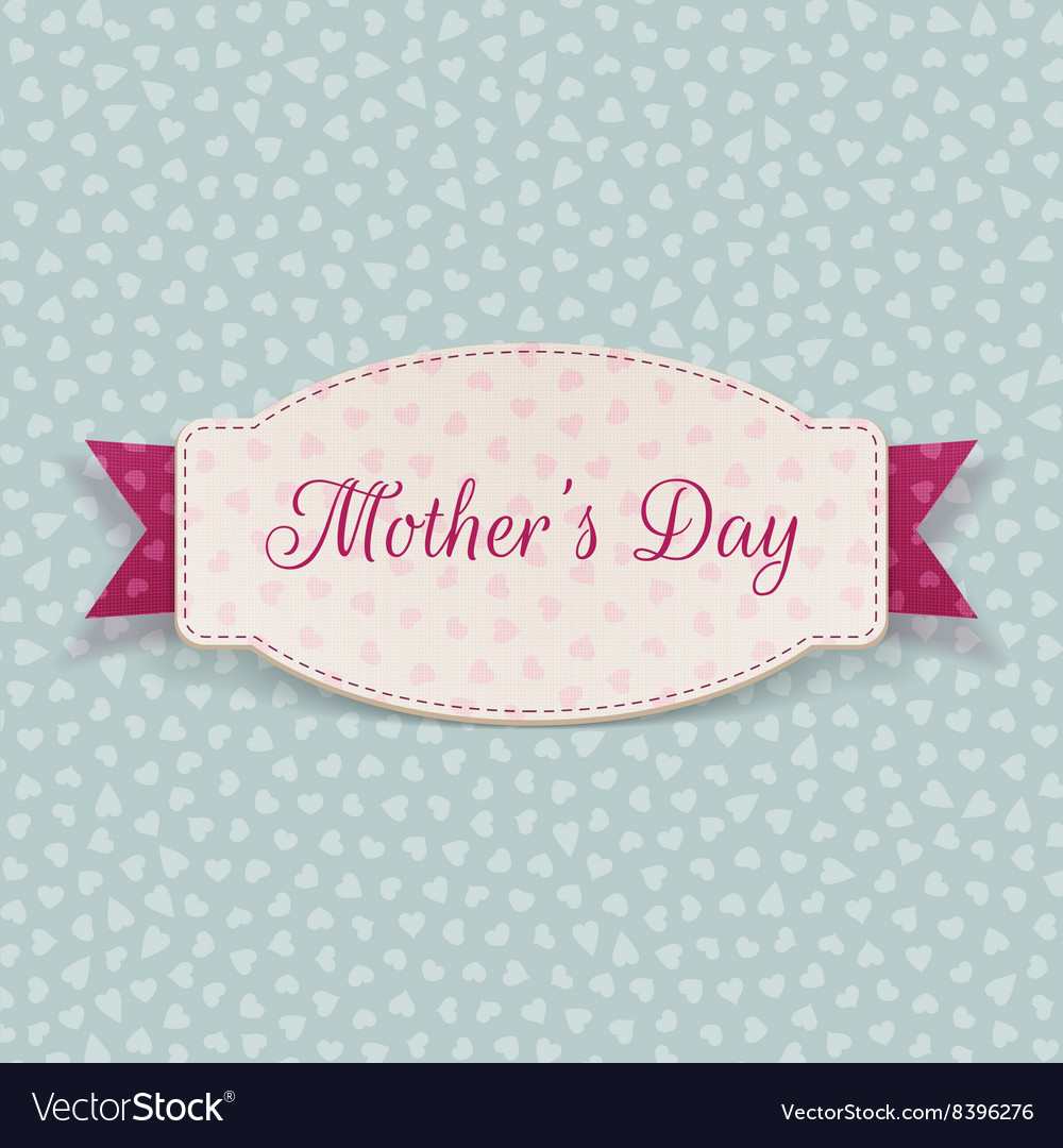 Mothers day greeting paper card template Vector Image