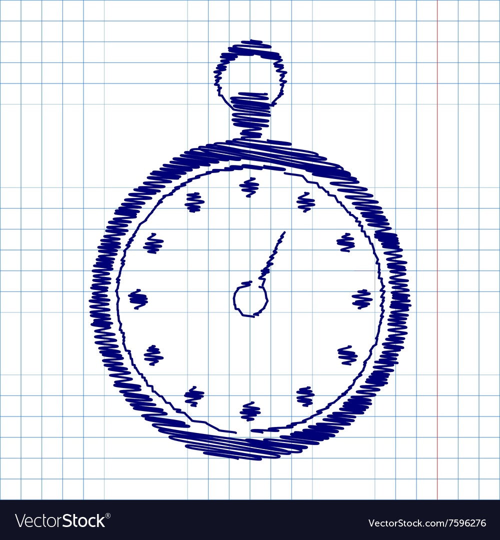 Scribble icon with pen effect Royalty Free Vector Image