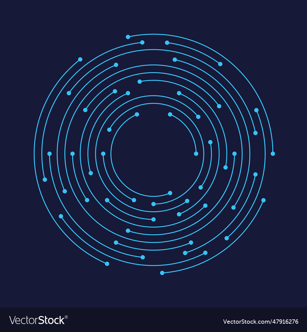 Technology circle design background Royalty Free Vector