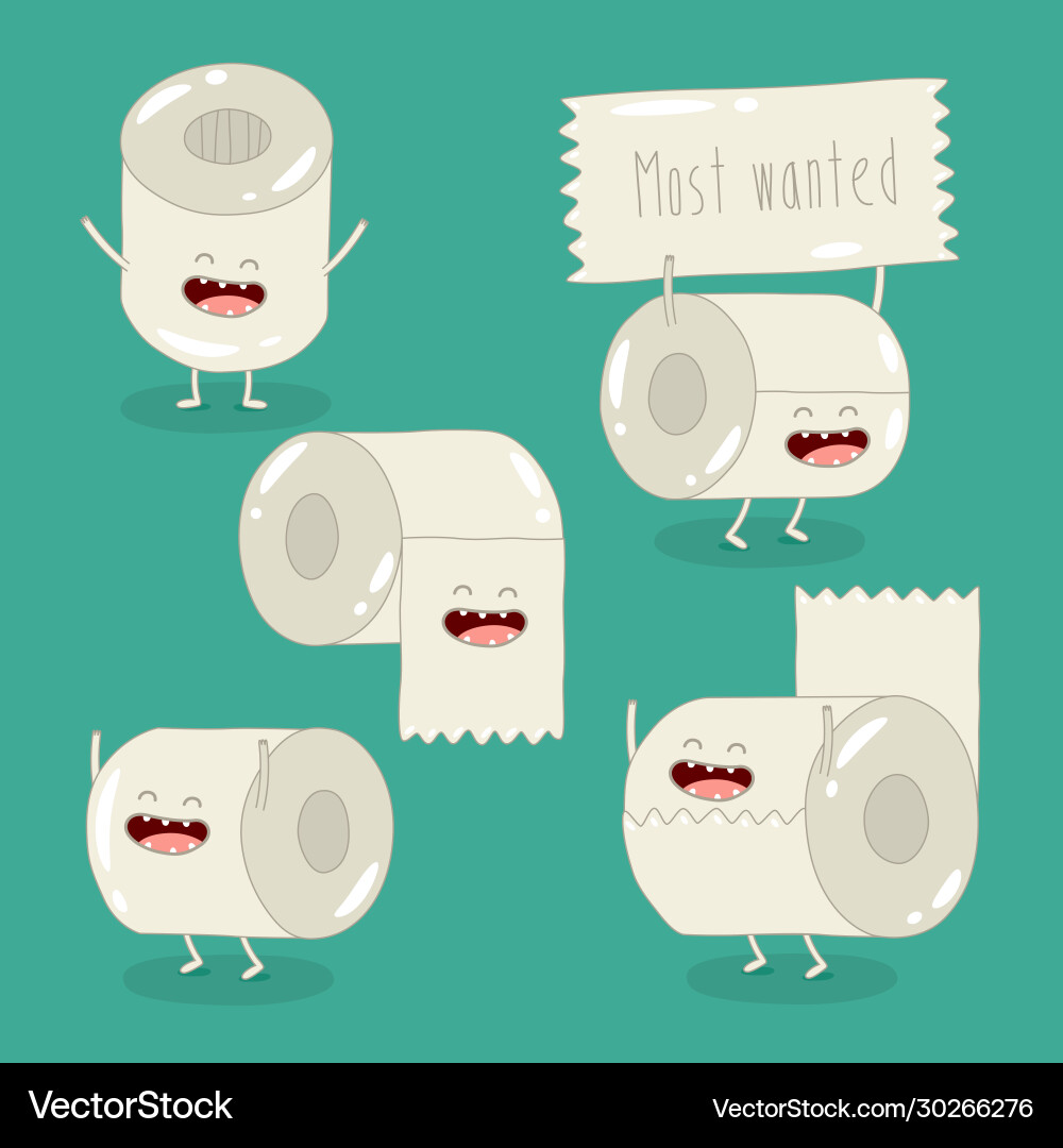 Toilet paper roll most wanted graphics Royalty Free Vector