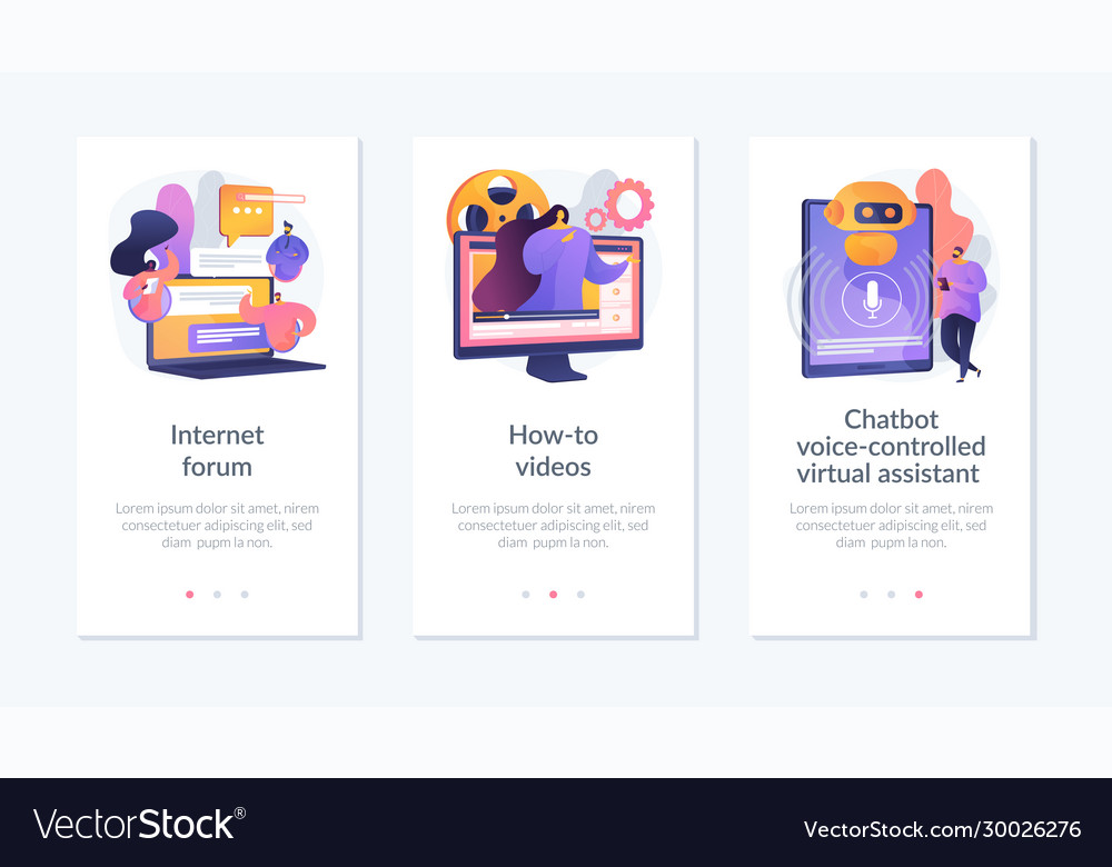 Virtual help and assistance app interface template Virtual help and assistance app interface template