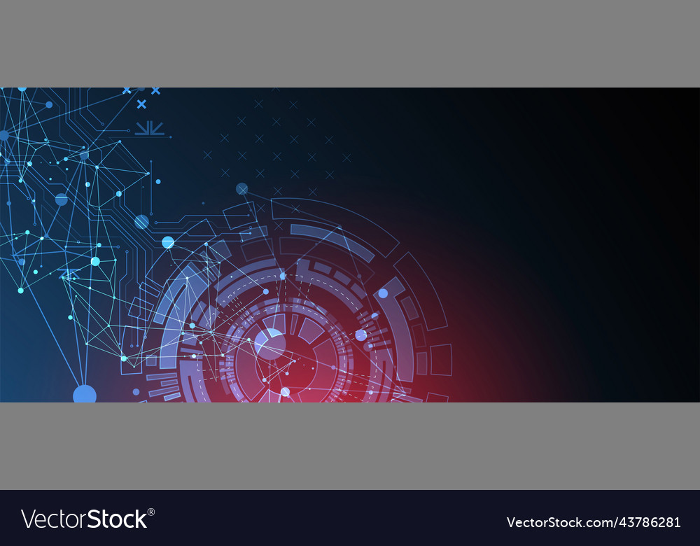 Abstract Background With Plexus Effect Scientific Vector Image