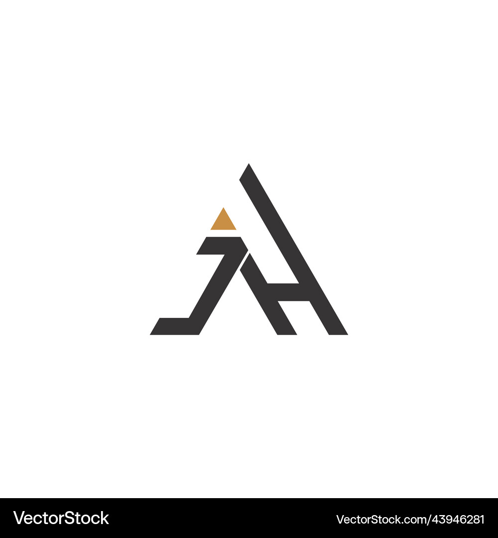 Alphabet initials logo jh hj j and h Royalty Free Vector