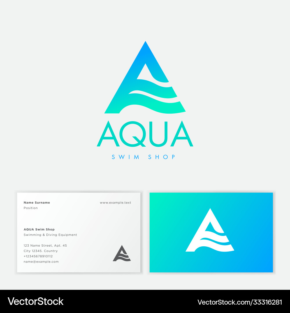 Aqua a monogram cosmetics clothes spa water Vector Image