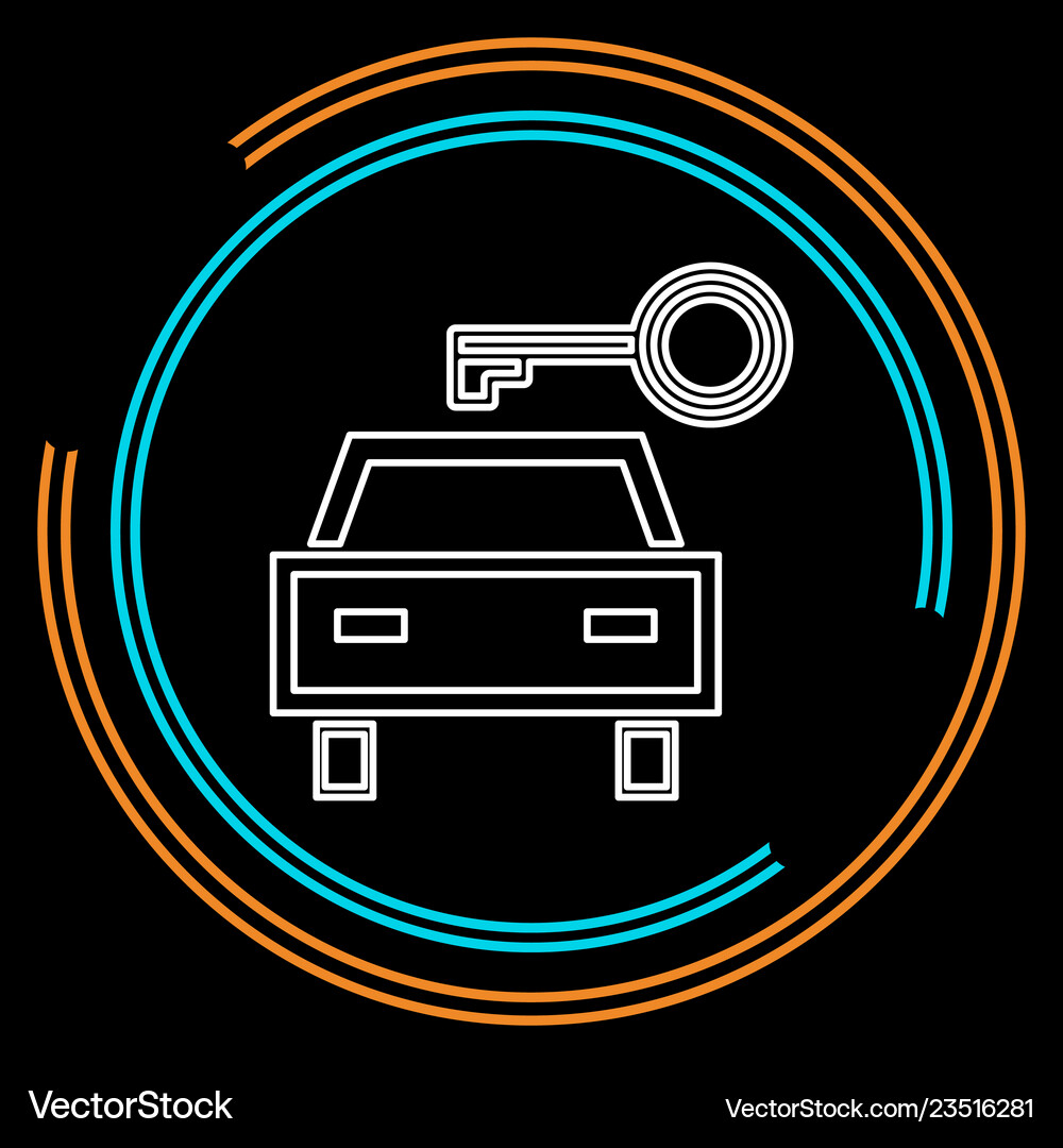 Car rentals label logo icon emblem Royalty Free Vector Image