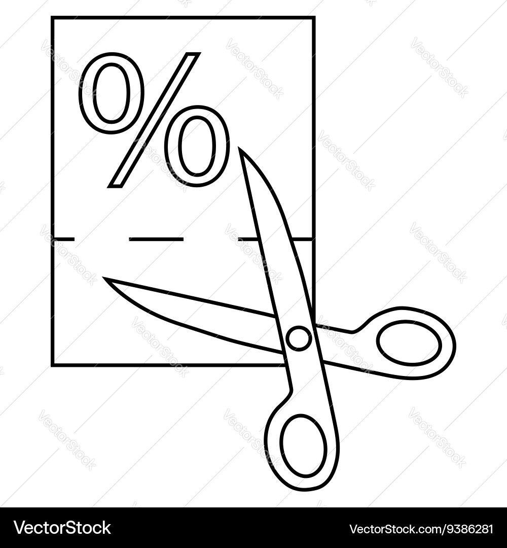 Coupon code icon outline style Royalty Free Vector Image