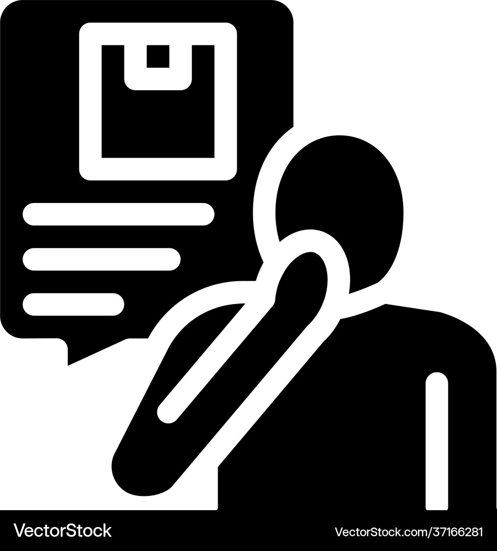 Courtesy company employee icon glyph Royalty Free Vector