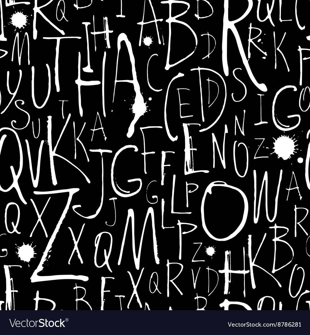 Handwritten calligraphy and lettering seamless Vector Image