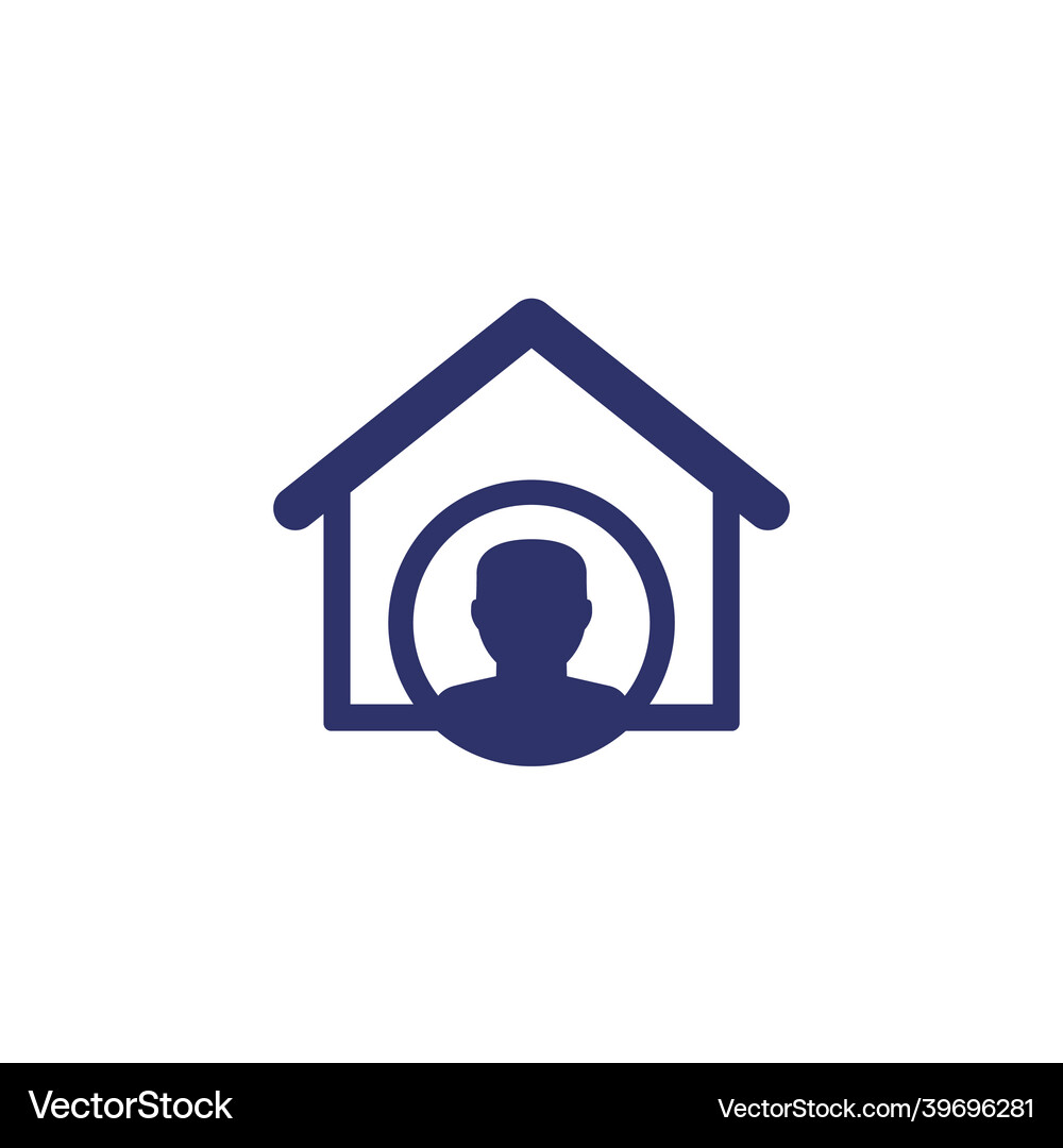 Homeowner icon with a house Royalty Free Vector Image