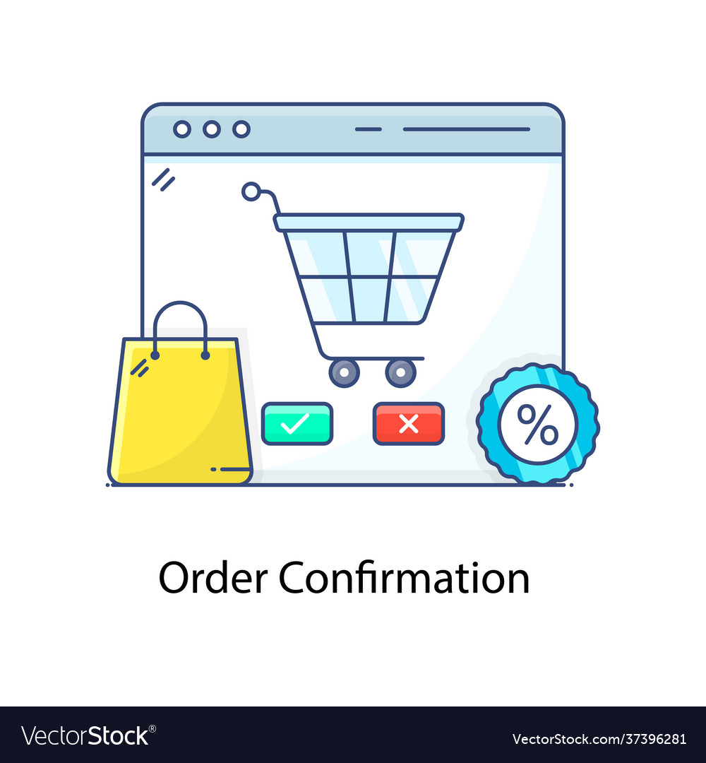 Order confirmation Royalty Free Vector Image - VectorStock