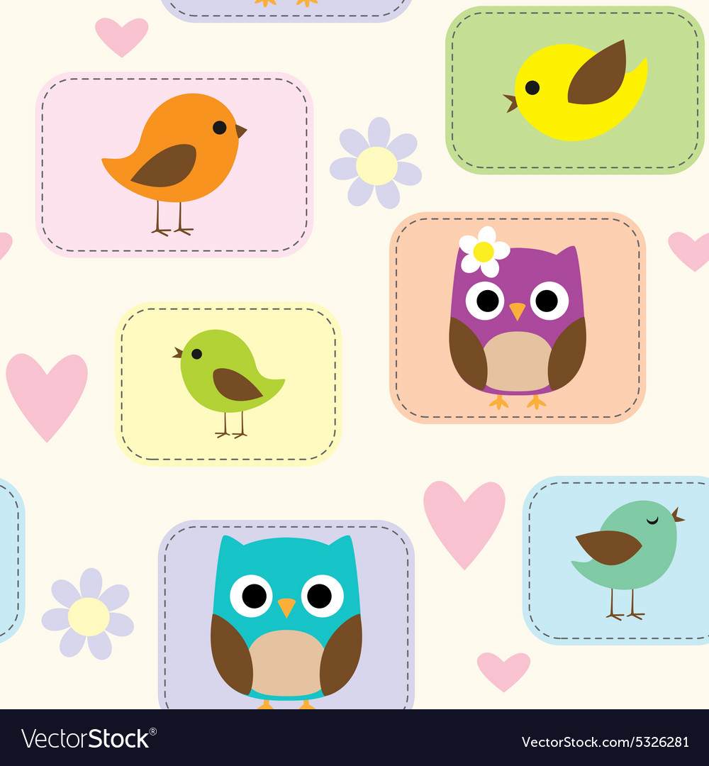 Pattern with birds Royalty Free Vector Image - VectorStock