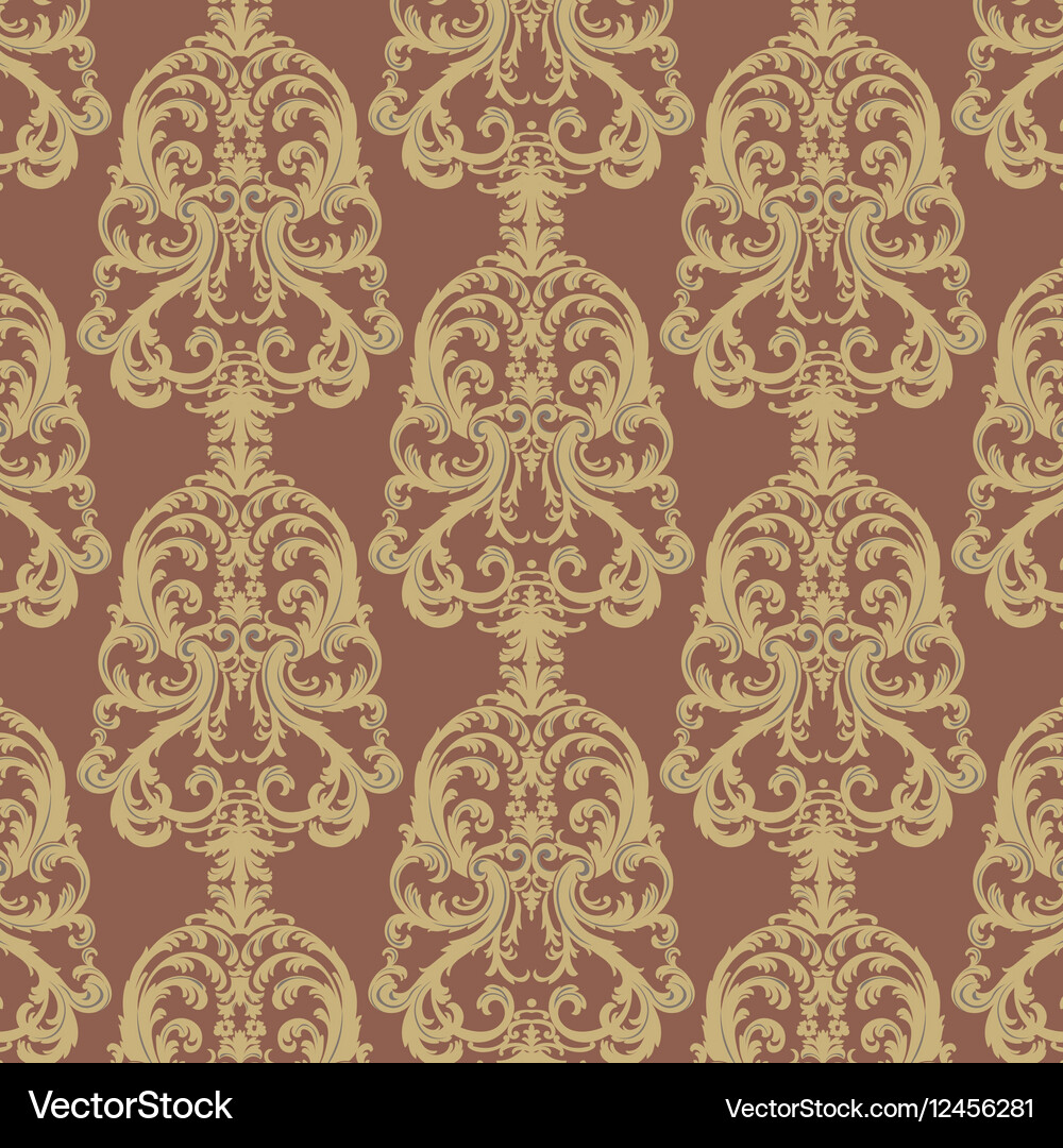Royal floral damask baroque ornament pattern Vector Image
