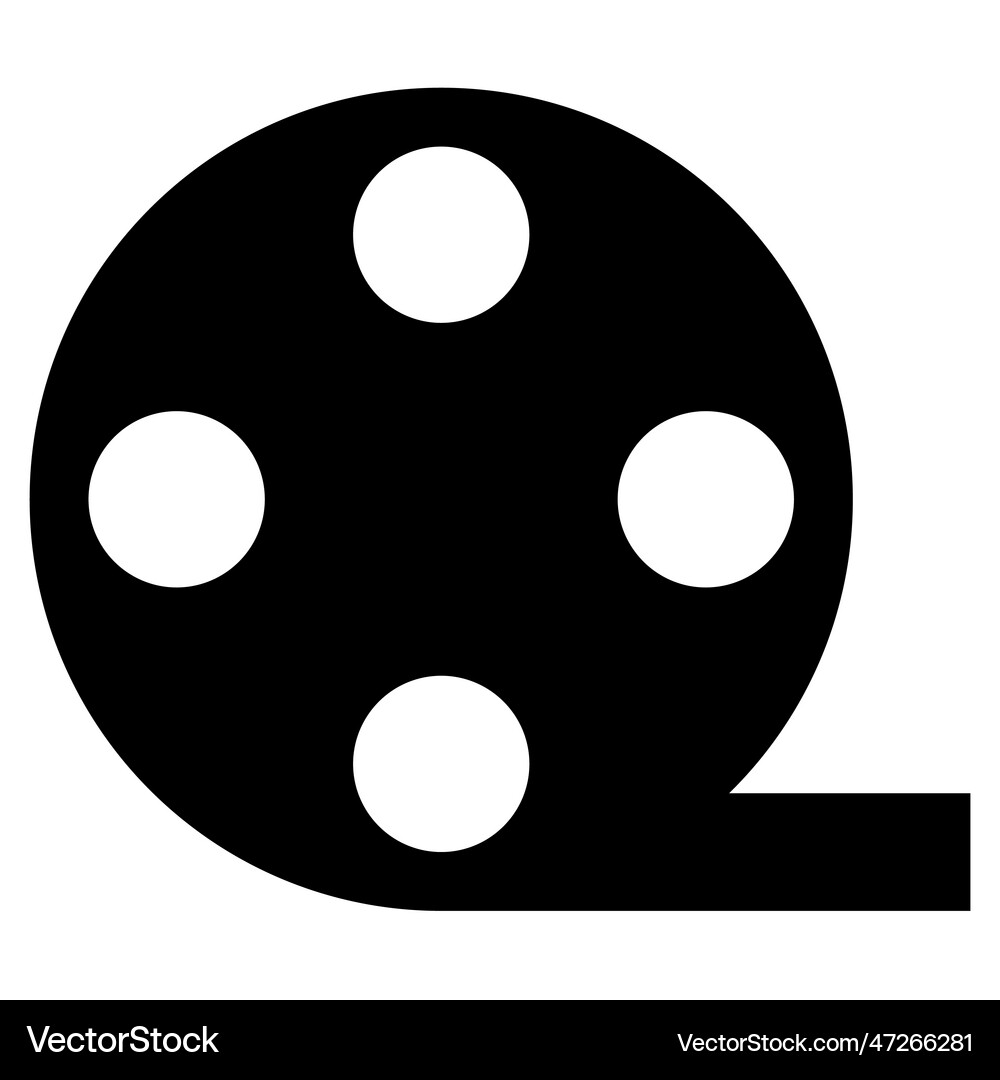 Video film icon on white background Royalty Free Vector