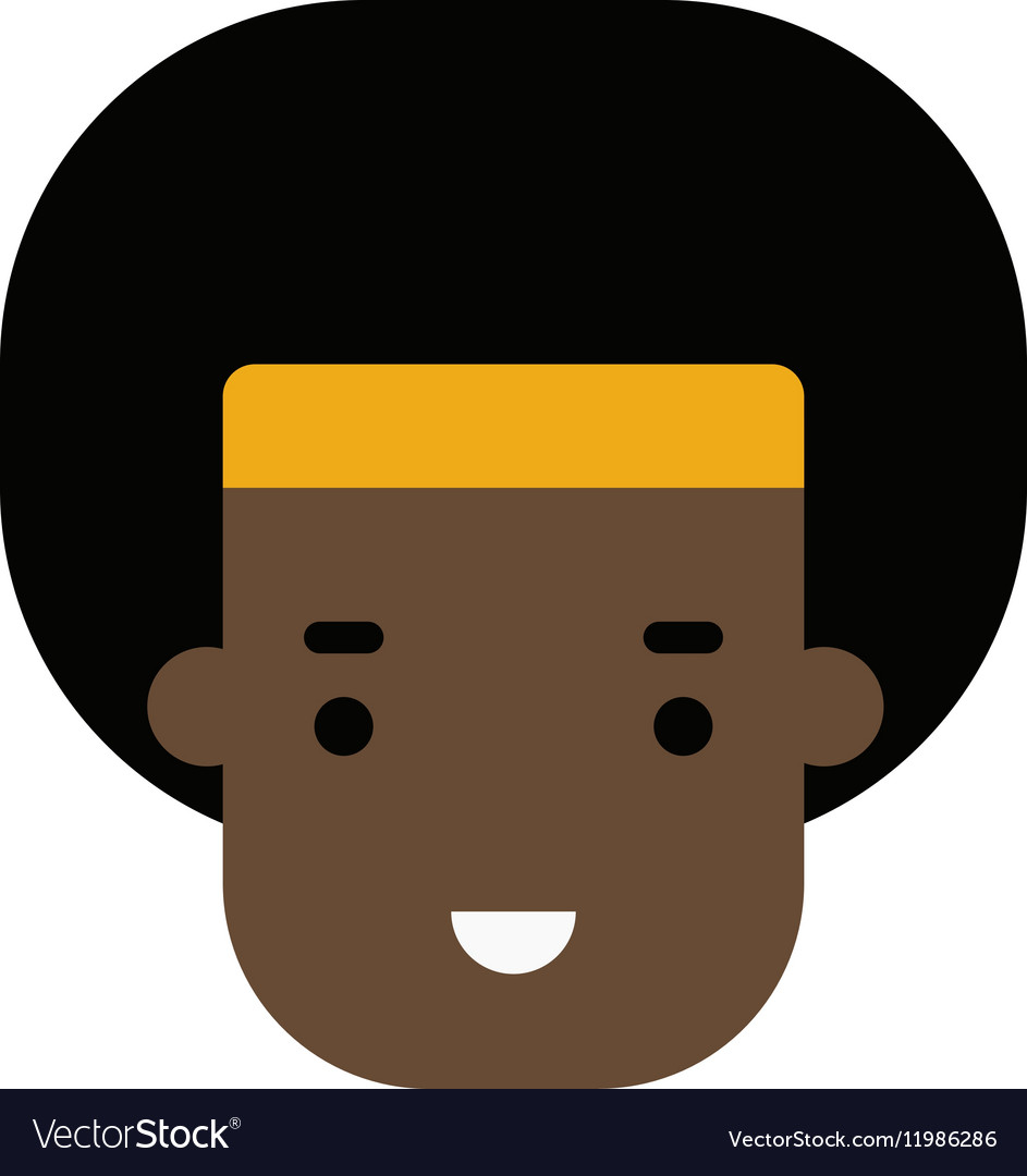 Afro boy head Royalty Free Vector Image - VectorStock