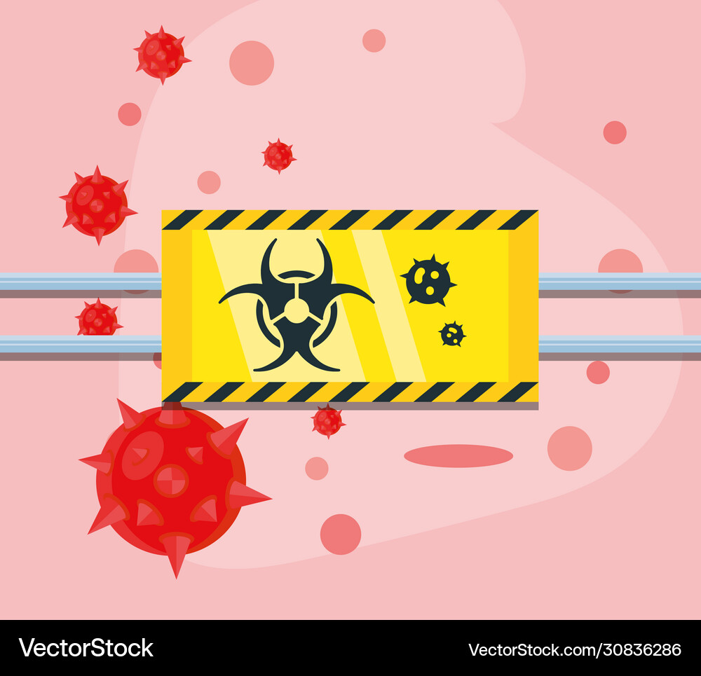 Biohazard sign coronavirus infection Royalty Free Vector