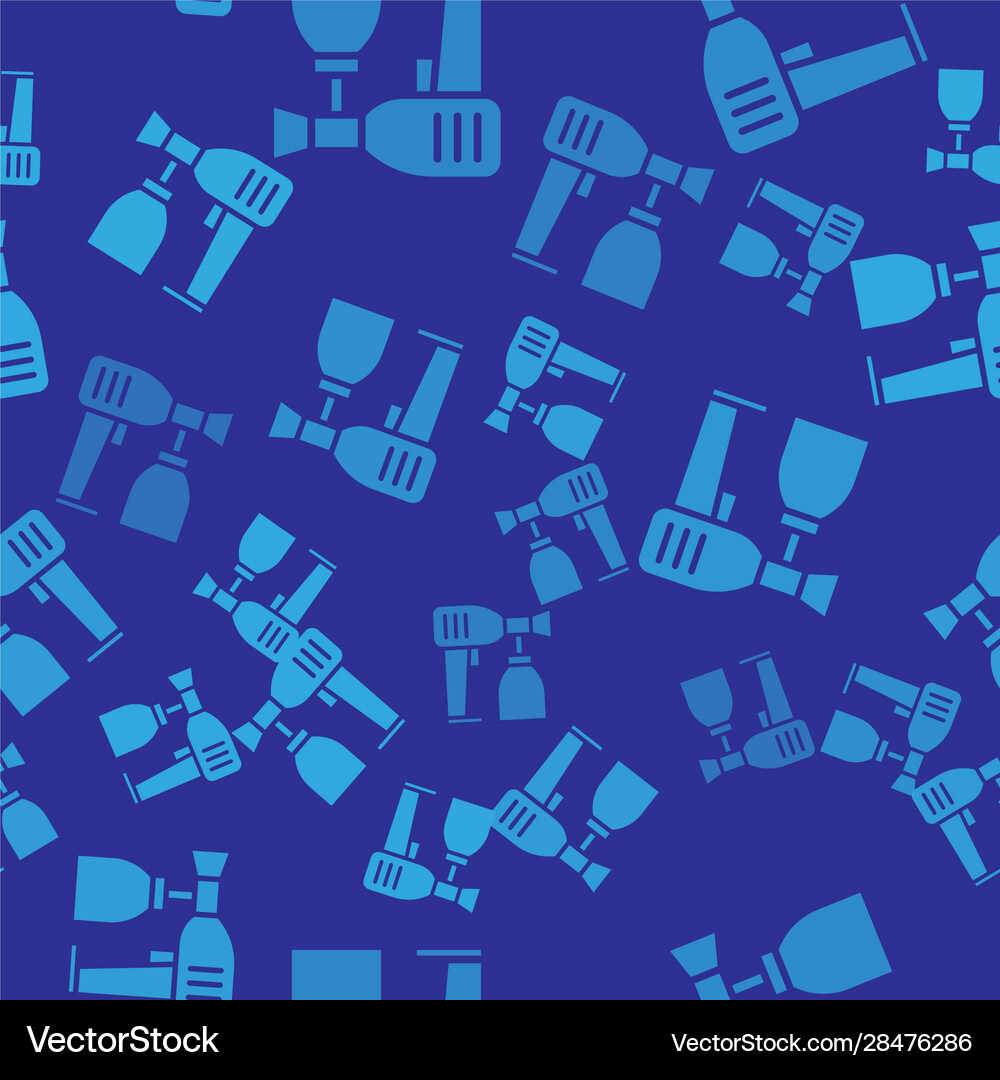 Blue paint spray gun icon isolated seamless Vector Image
