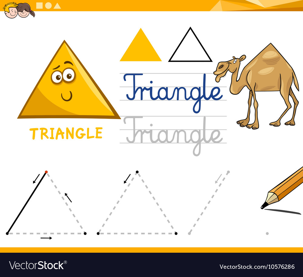 Cartoon basic geometric shapes Royalty Free Vector Image