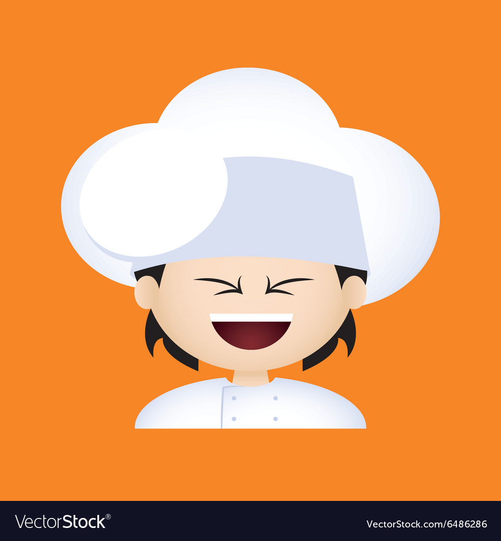Chef expression face Royalty Free Vector Image