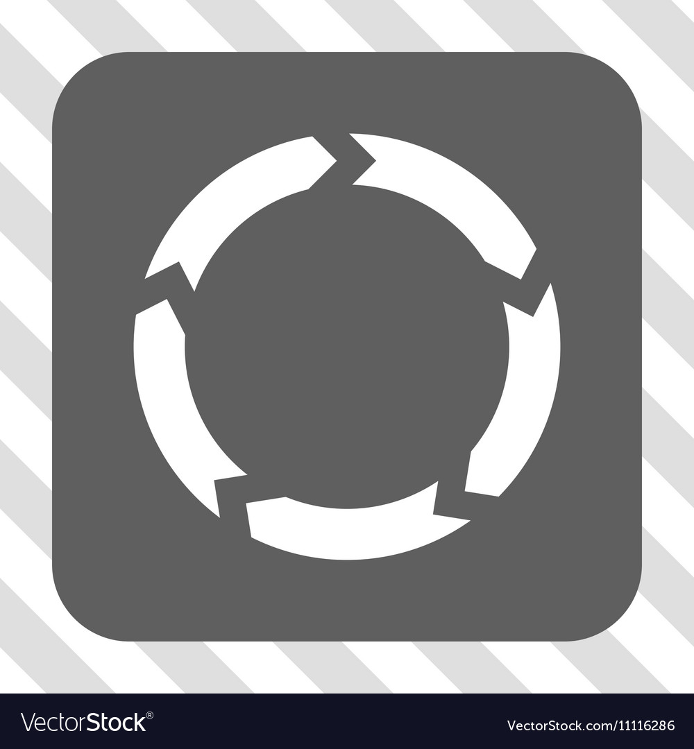 Circulation rounded square button Royalty Free Vector Image