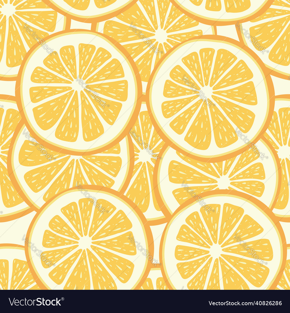 Citrus seamless background Royalty Free Vector Image