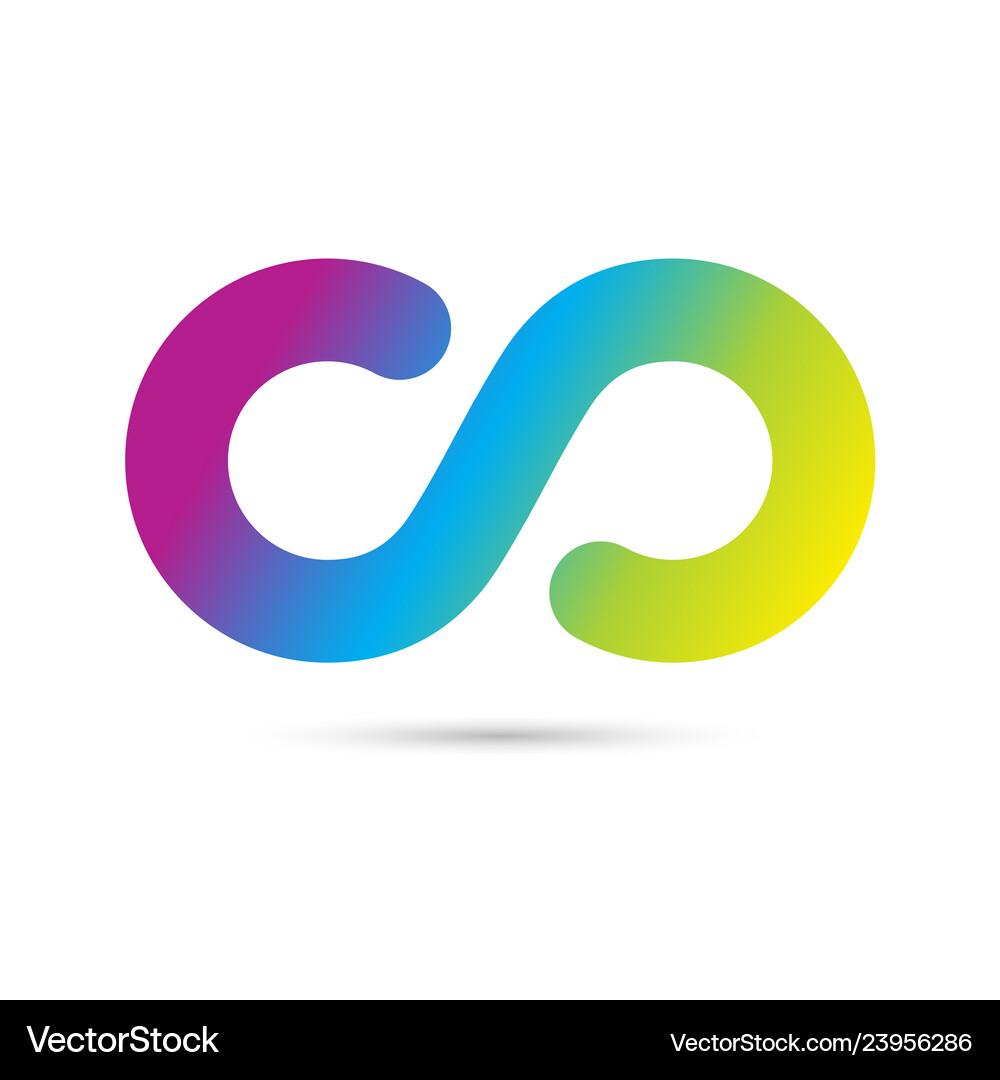 Concept of eternity logo Royalty Free Vector Image