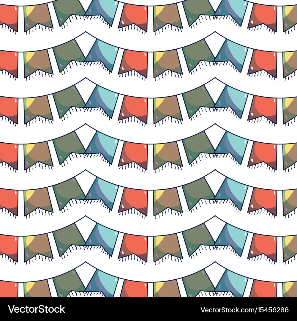 Flags party to decoration design tradition Vector Image