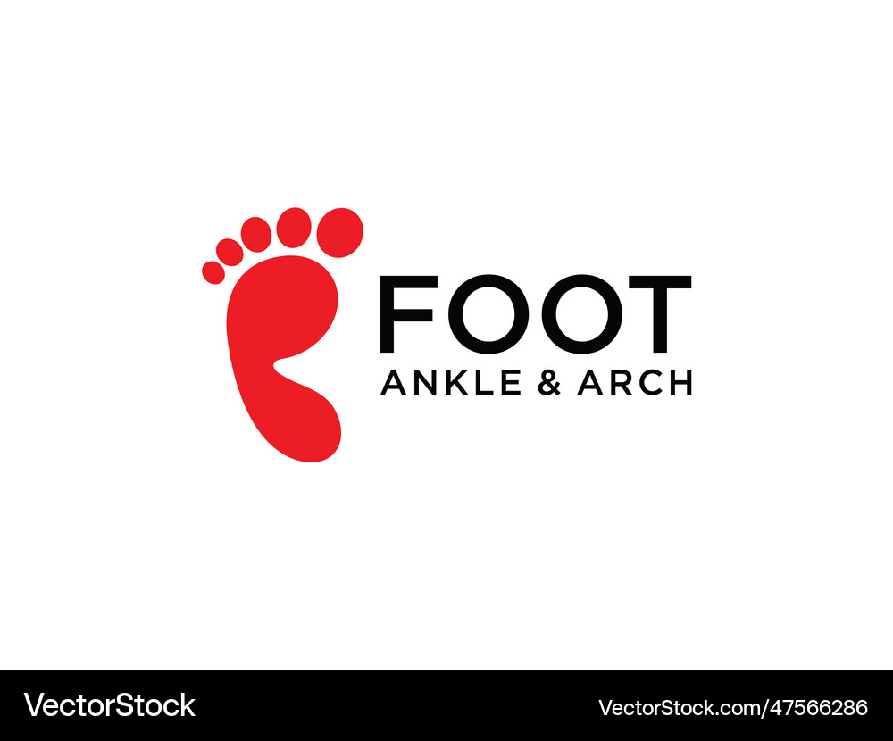 Foot feet podiatric logo icon template Royalty Free Vector